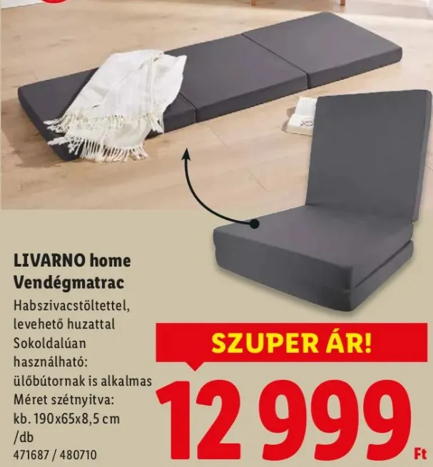 Lidl: szuper áron kapható a LIVARNO home vendégmatrac | Mindmegette.hu