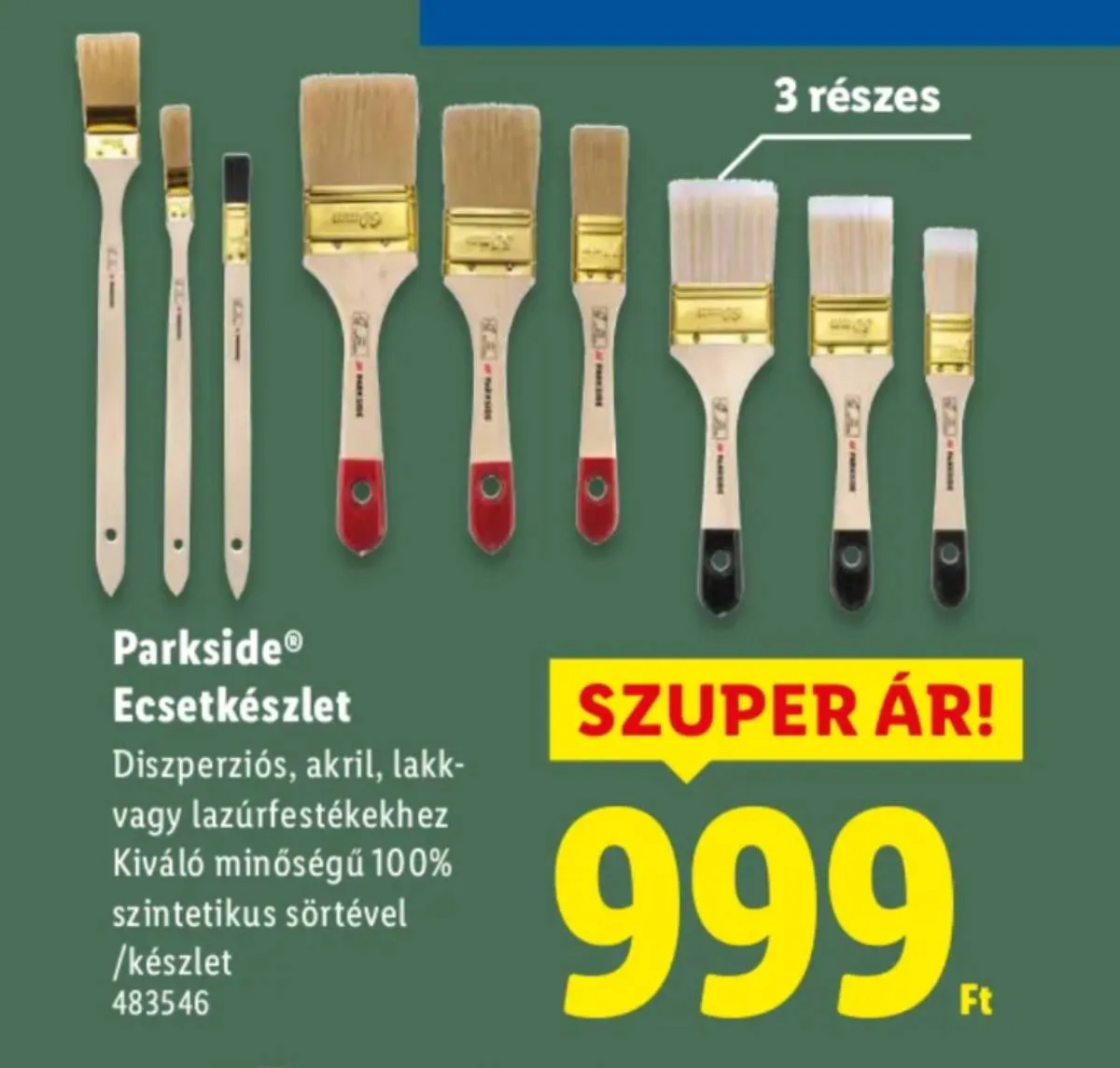 A Parkside® 3 darabos ecsetkészlettel öröm a felújítás | Mindmegette.hu